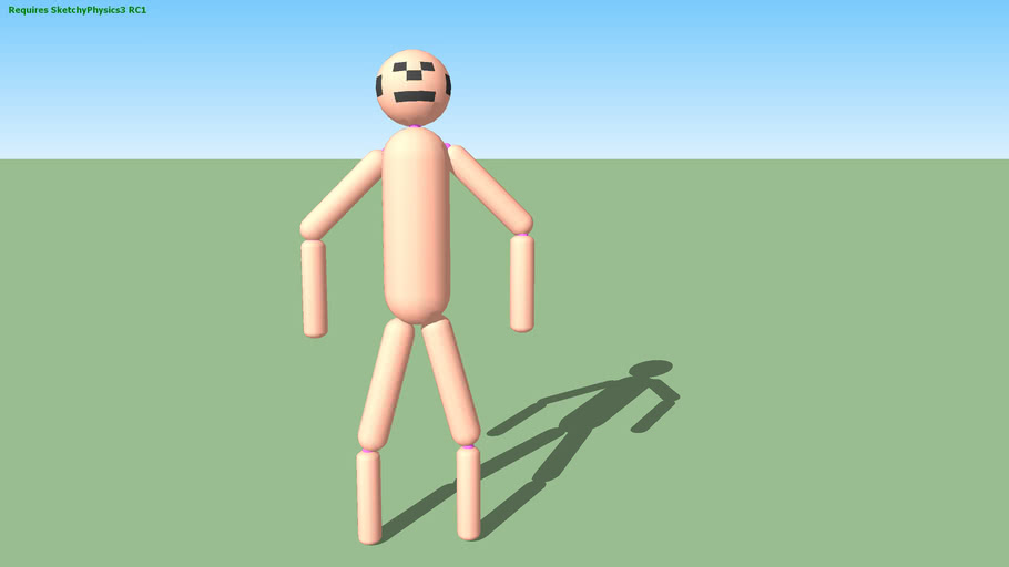 Hector The Crash Test Dummy- FULL SKETCHYPHYSICS RAGDOLL | 3D Warehouse