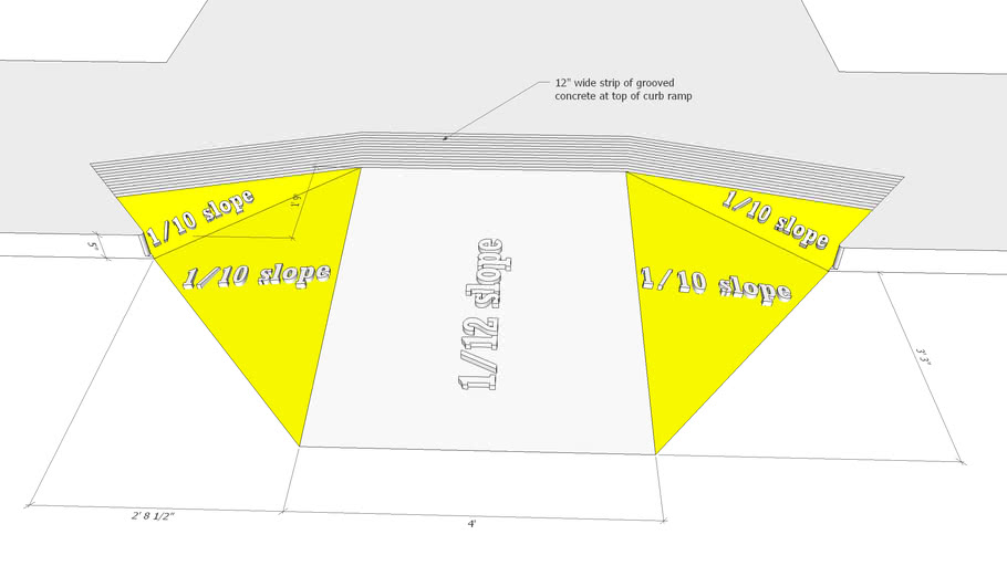 Typical Curb Ramp Design | 3D Warehouse