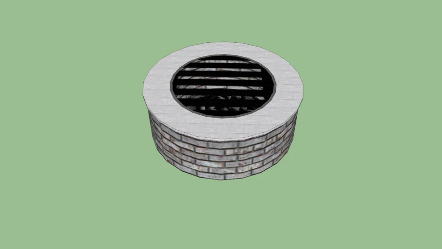 White Bricked Fire Pit / Fire Ring | 3D Warehouse