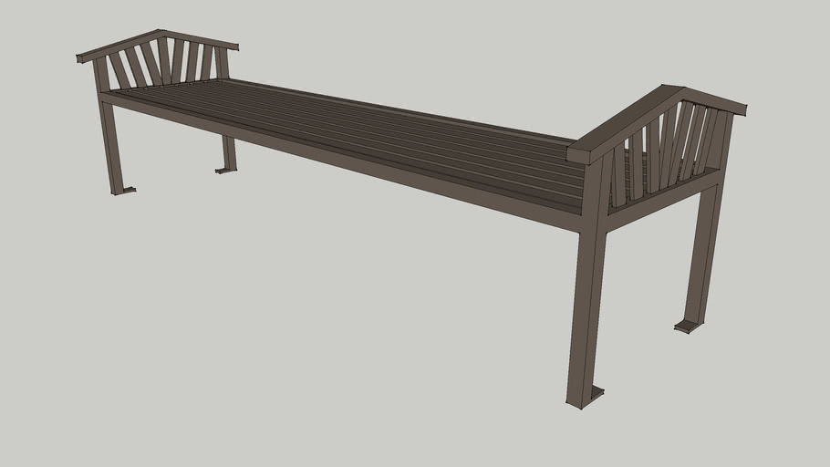 Atticus 8' Flat Bench | 3D Warehouse
