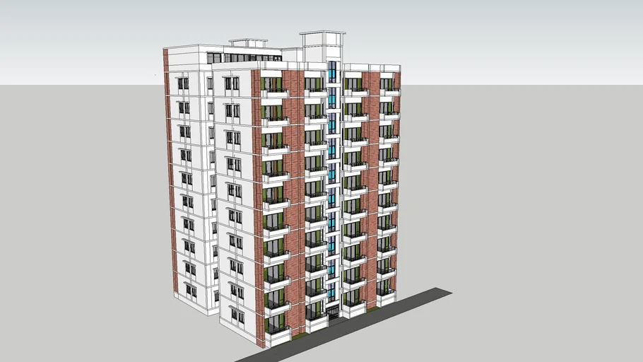 modern exterior apartment/quarter building.by Md: Imrulkayes | 3D Warehouse