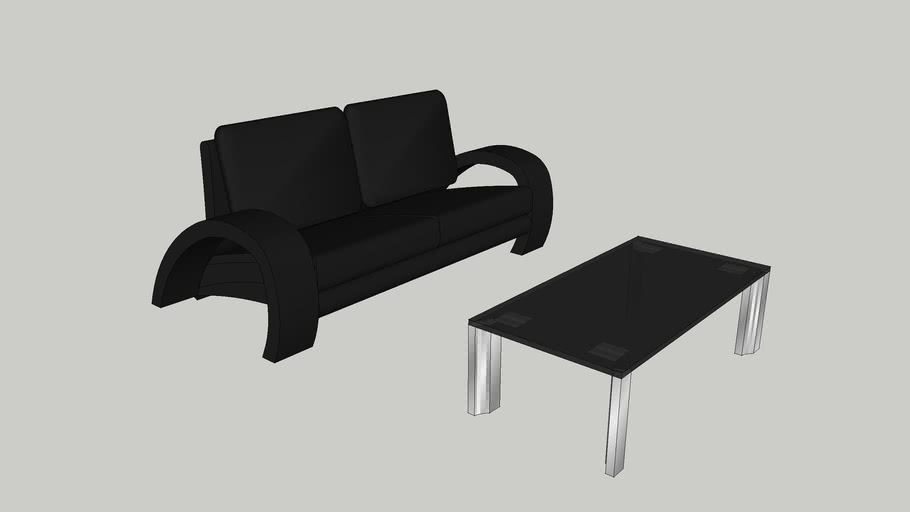 Modern Sofa with coffee table | 3D Warehouse