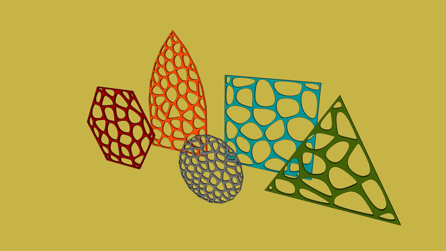 Shapes with Voronoi patterns | 3D Warehouse
