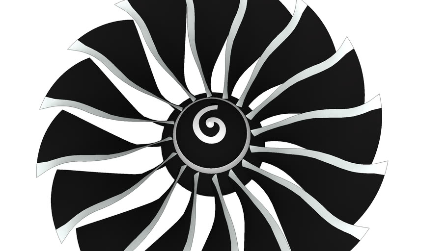 General Electric GE9X Fan | 3D Warehouse