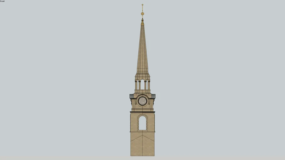 Dundee Town House Steeple - William Adam | 3D Warehouse