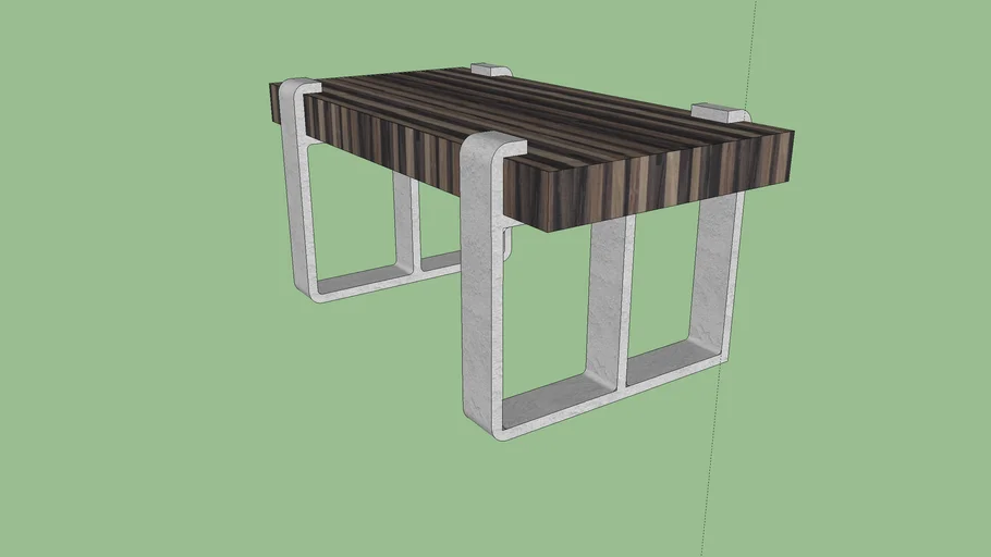 older modern bench | 3D Warehouse