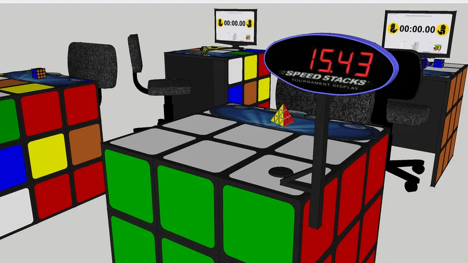 Competition style cubing stations | 3D Warehouse