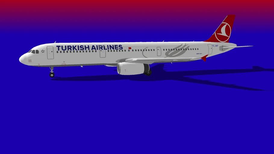 Turkish Airlines Airbus A321-231 (Fencelets) (TC-JRP) | 3D Warehouse