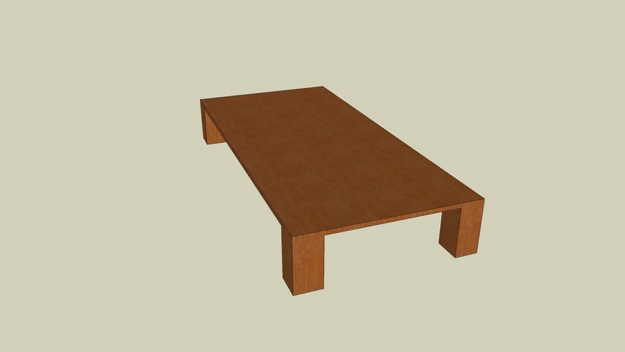 wooden table | 3D Warehouse
