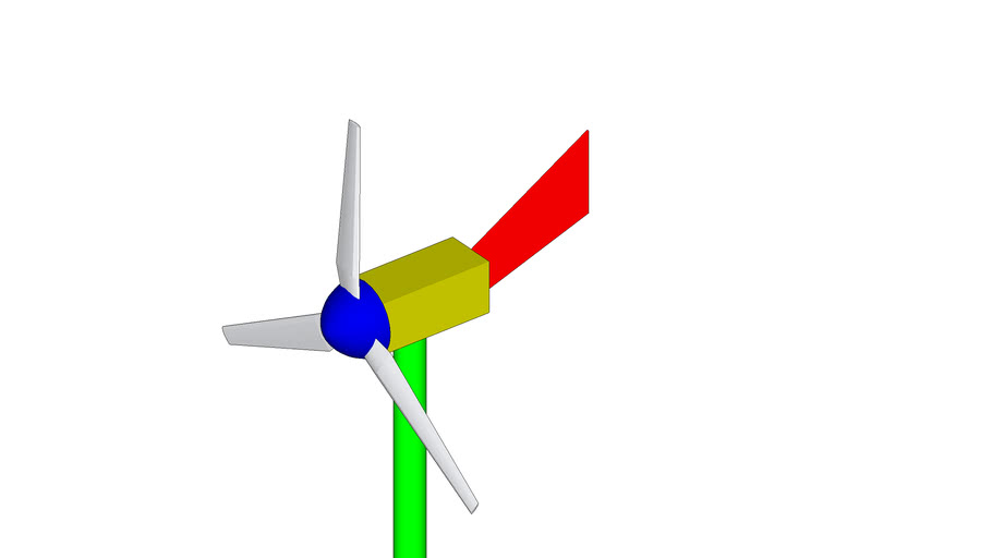 Wind turbine with tail | 3D Warehouse