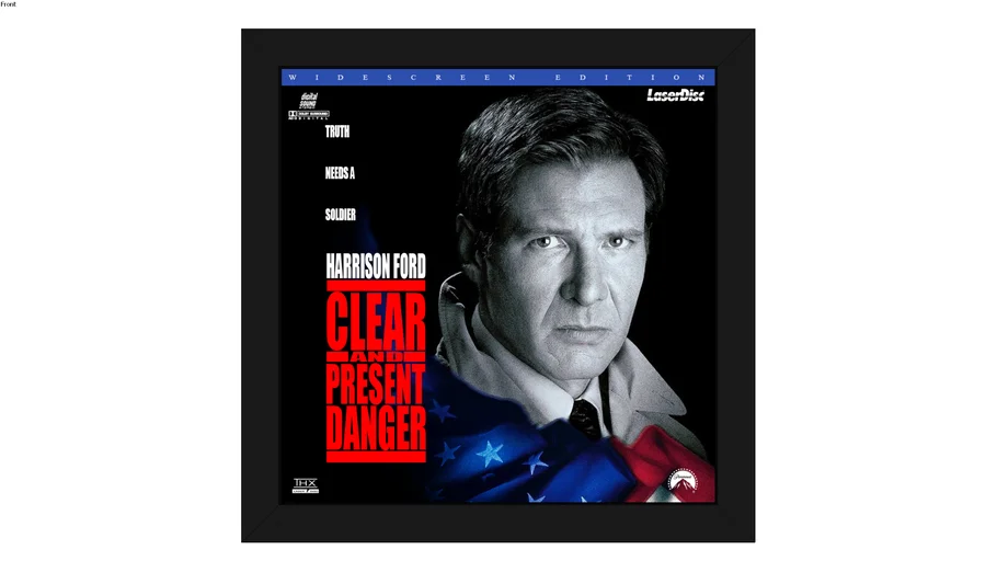 Framed Clear And Present Danger Laserdisc Cover | 3D Warehouse