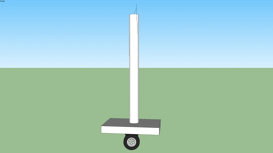 portable signal stoplight post | 3D Warehouse
