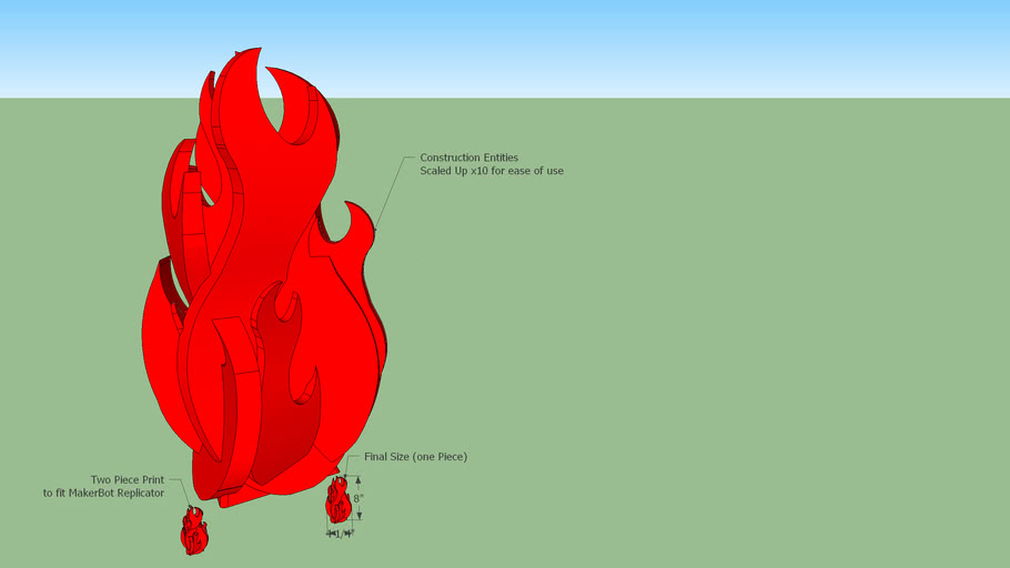 3D Printed Fire/Flame | 3D Warehouse