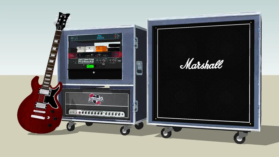 Guitar Rig with Road Cases | 3D Warehouse