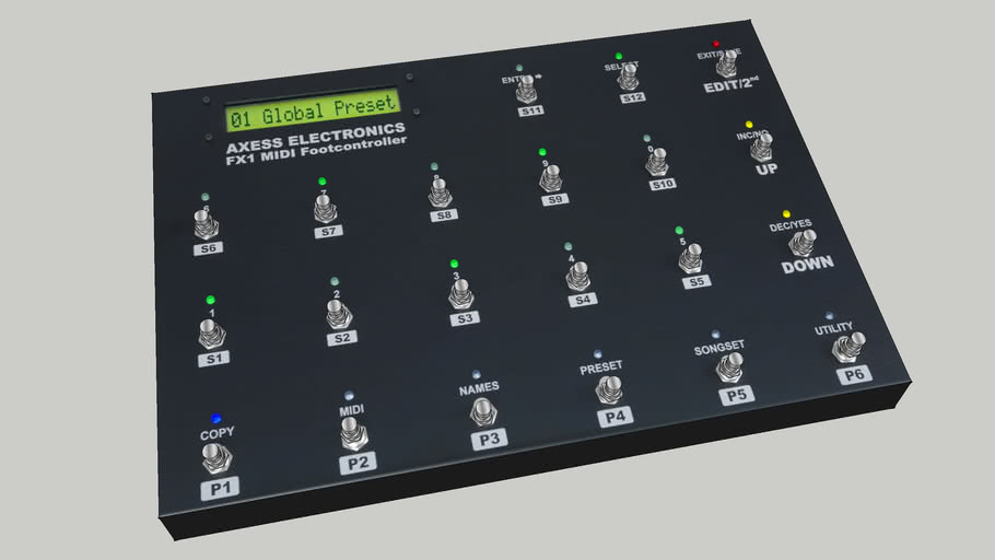 Axess Electronics FX1 MIDI Footcontroller | 3D Warehouse