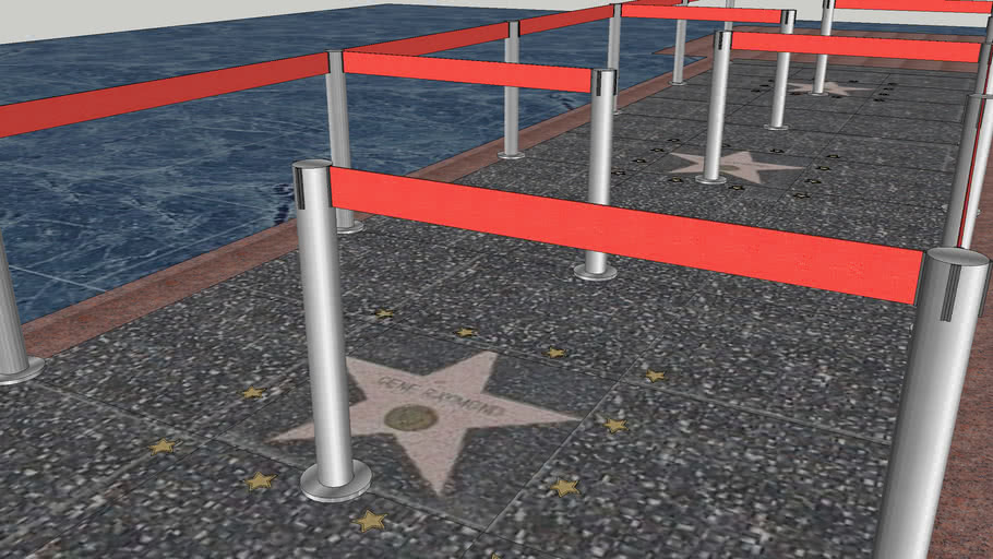 Crowd control stanchion | 3D Warehouse