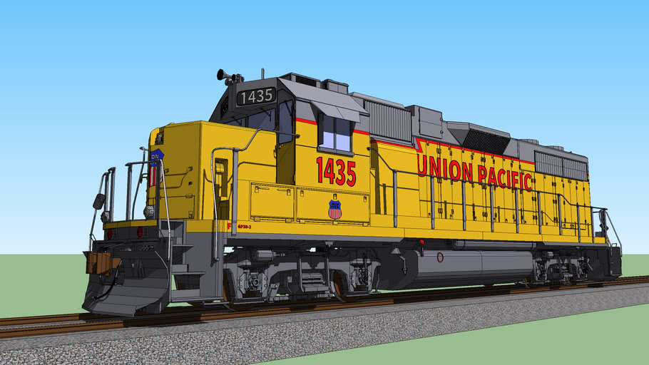 GM-EMD GP38-2 Diesel-Electric Locomotive Union Pacific #1435 | 3D Warehouse