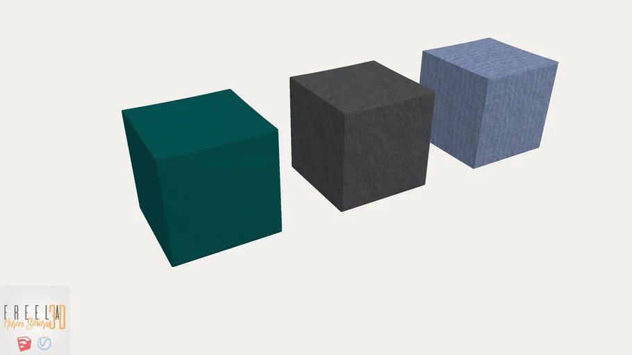 Puff Quadrado | 3D Warehouse