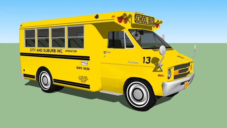 Wayne Busette (1975 Dodge - City and Suburb Inc. #13) | 3D Warehouse