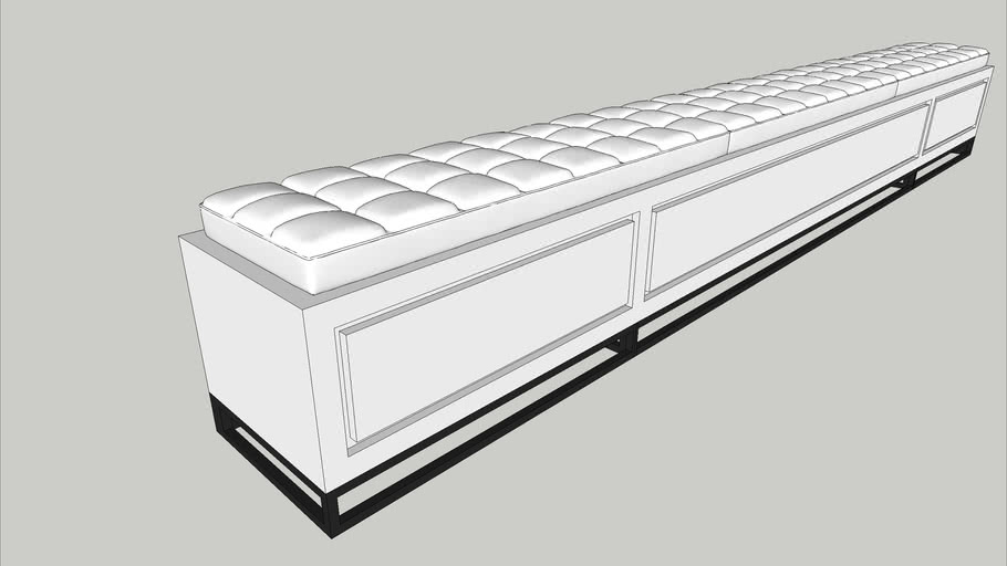 Long Bench American Classic Style | 3D Warehouse