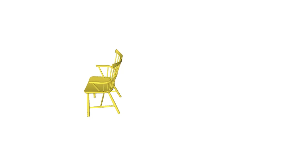 Yellow J52B FDB CHAIR | 3D Warehouse