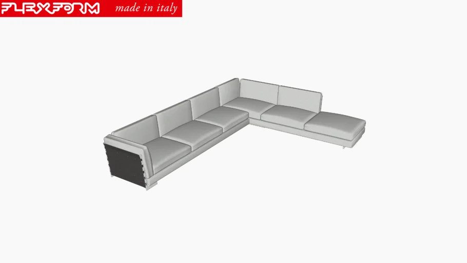 Flexform Antonio Citterio Cestone 09 Sofa Composition | 3D Warehouse