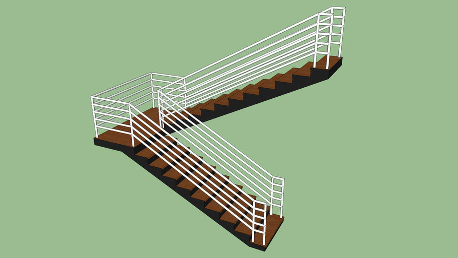 Escada de Dois lances - PRONTA A USAR | 3D Warehouse