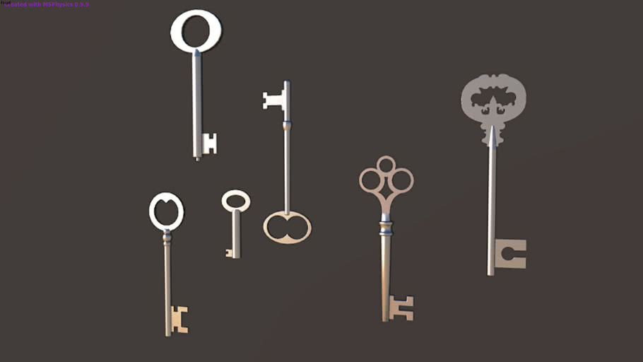 Old antique keys | 3D Warehouse