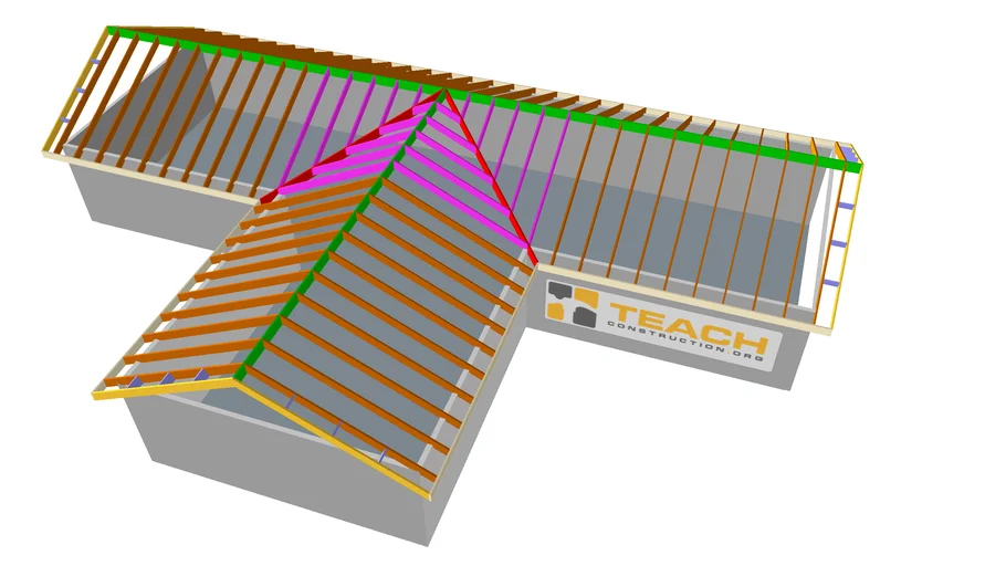 Cross Gable Roof Framing Model | 3D Warehouse