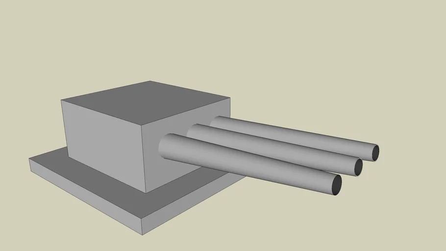 ground turrent gun | 3D Warehouse