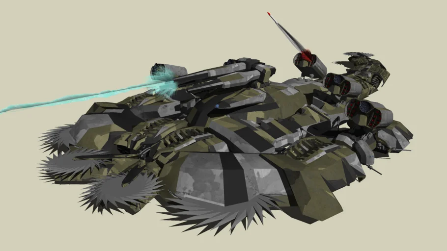 Slug Tank Fortress for 3d challenge #43 (~3 hours~) | 3D Warehouse