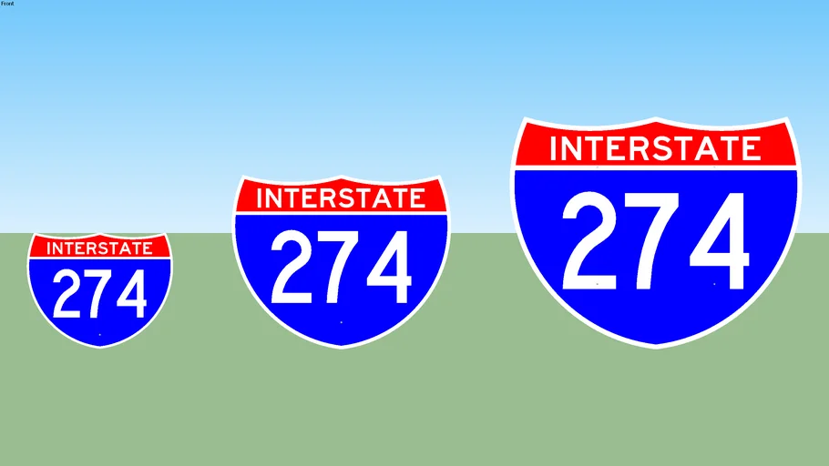 Interstate 274 Sign | 3D Warehouse