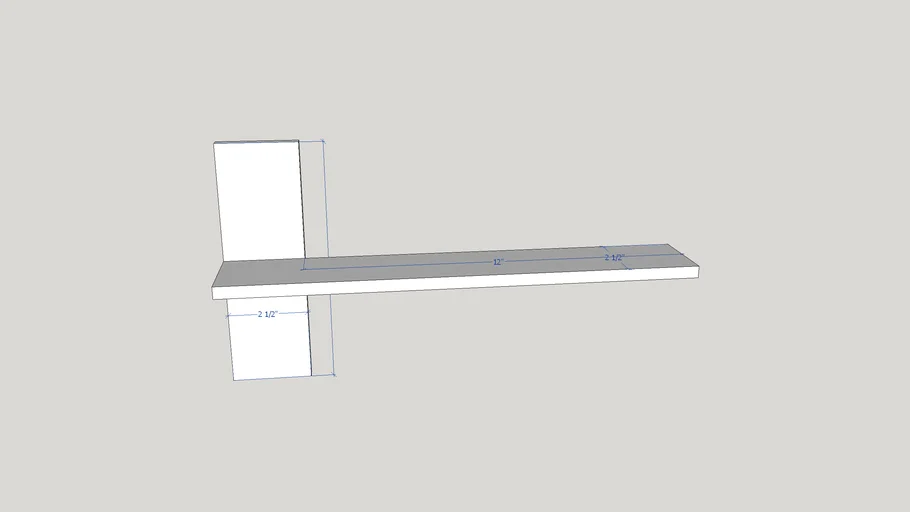 Heavy Duty Floating Shelf Bracket | 3D Warehouse