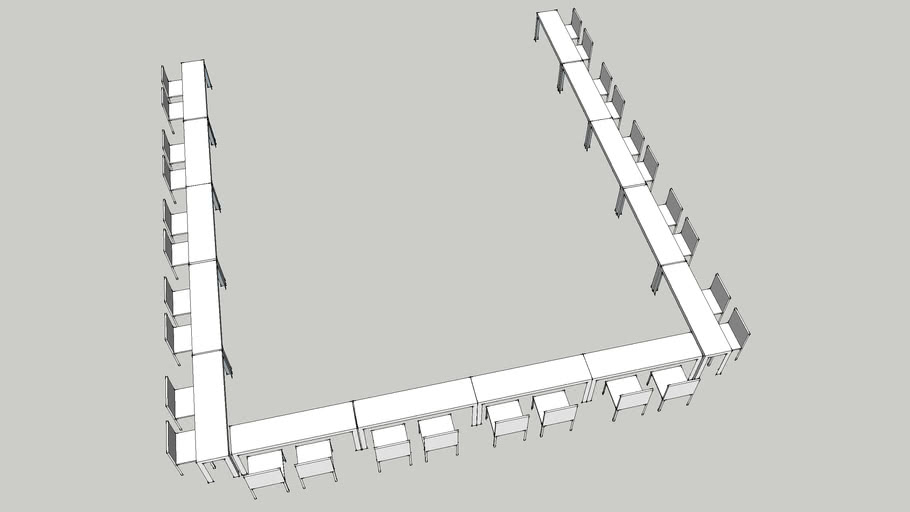 U shape 4_5tables and 28 chairs SUU | 3D Warehouse