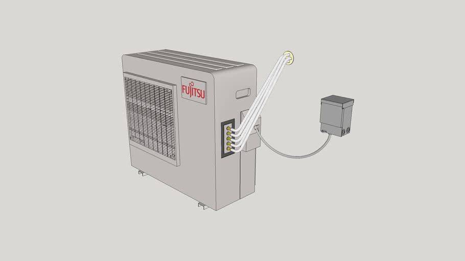 Fujitsu Mini-Split Heat Pump Outdoor Unit | 3D Warehouse