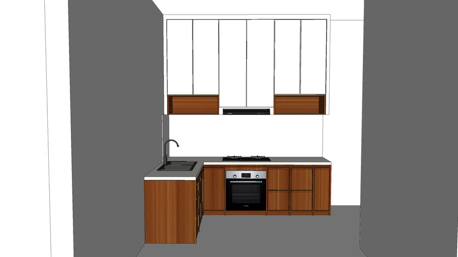 Kitchen Set Japandi ( 250 x 180 cm ) | 3D Warehouse