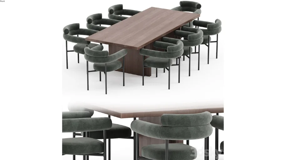 Portia Safari Dining Table Chair 3dsky | 3D Warehouse