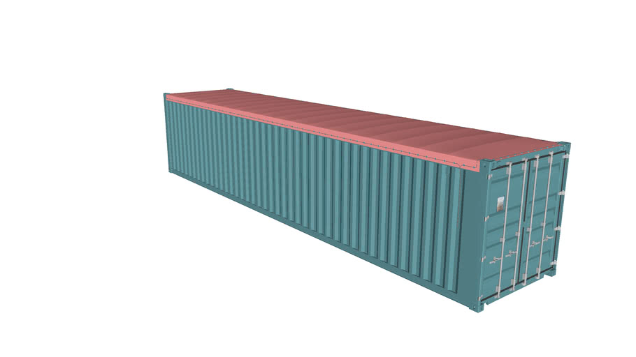 40ft Open top container | 3D Warehouse