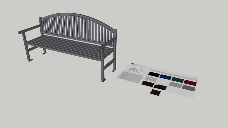 Sitescapes Fall Creek Arch Back Bench | 3D Warehouse