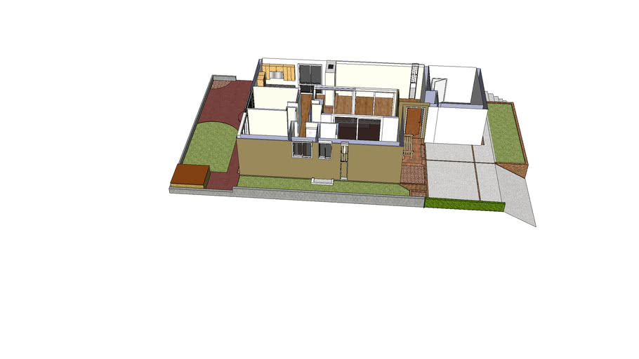 House - Non-scale, no roof, 1st Floor | 3D Warehouse