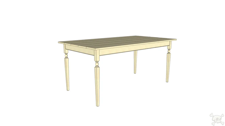 Wood Table-3 | 3D Warehouse