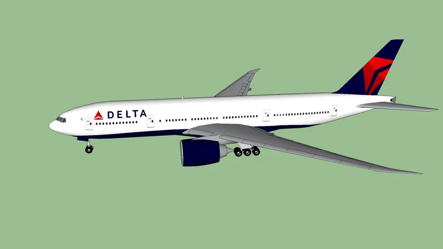 Delta Airlines Boeing 777-200LR | 3D Warehouse