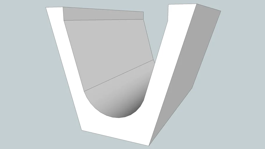 300mm v shape drain | 3D Warehouse