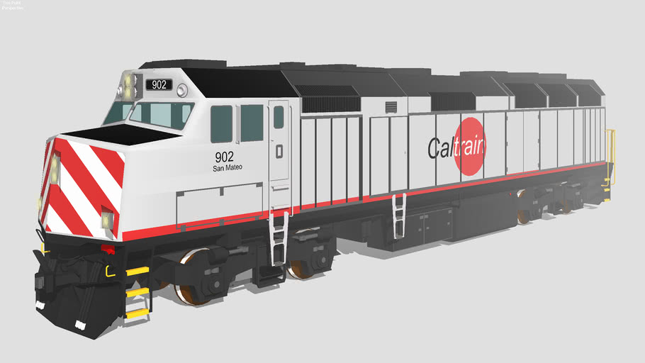 Caltrain Electro-Motive Divison F40PH | 3D Warehouse