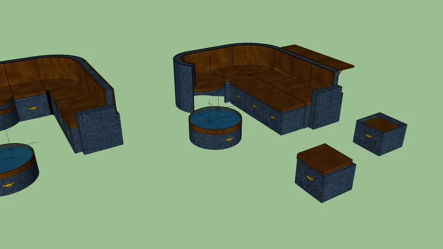 Interactive curved sofa | 3D Warehouse