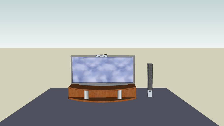 Sony Trinitron Micra Ultra Wide Plasma w/Stand | 3D Warehouse