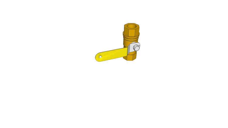 Brass Ball Valve 1 inch Kitz 58-100 | 3D Warehouse