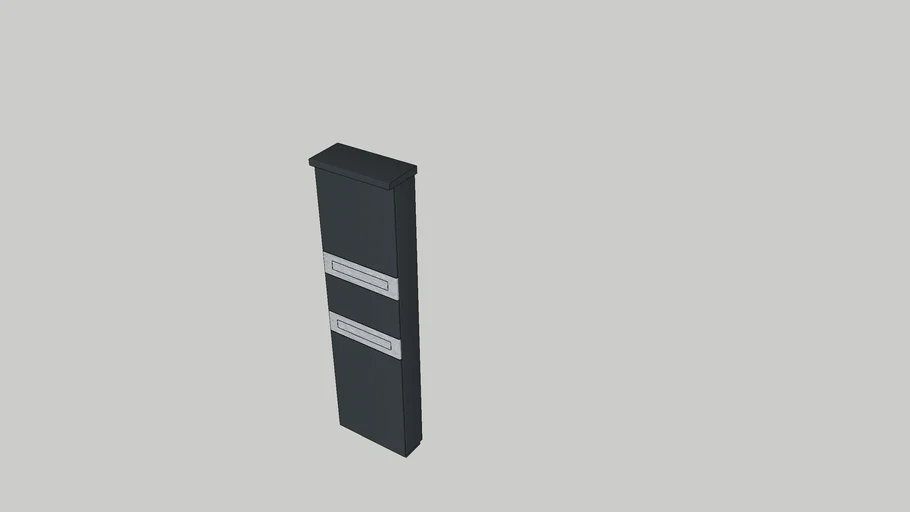 Multibox 450x160 with double letterbox | 3D Warehouse