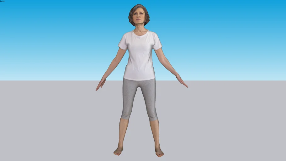 Woman in Sportswear Ready for Rigging | 3D Warehouse