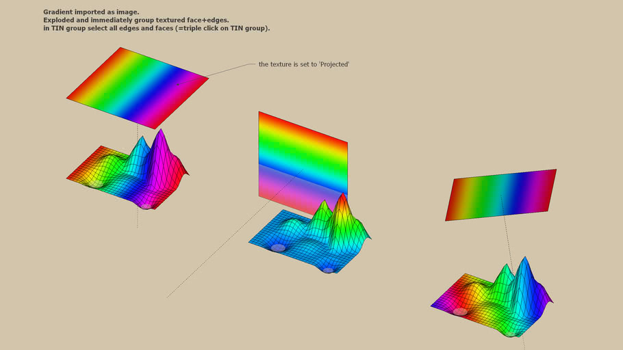 Color gradient projection | 3D Warehouse